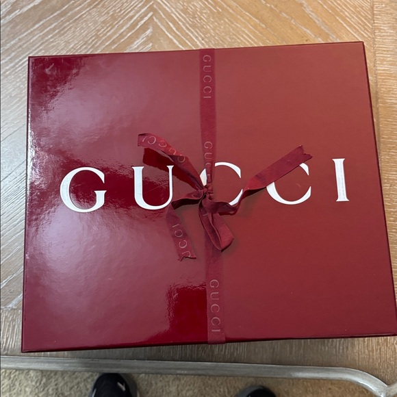 Gucci | Other | Gucci Burgundy Gift Box With Tissue Paper Ribbon ...